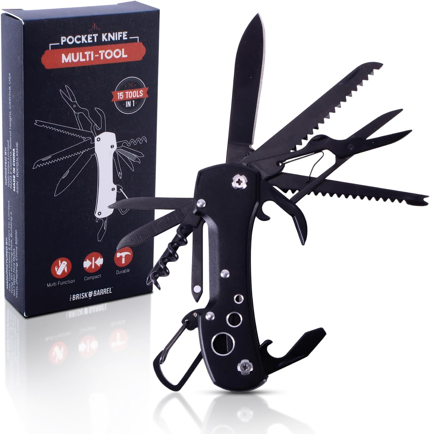 Multitool Army Knife Set 15 in 1. Camping Gear Survival Tools Multi ...