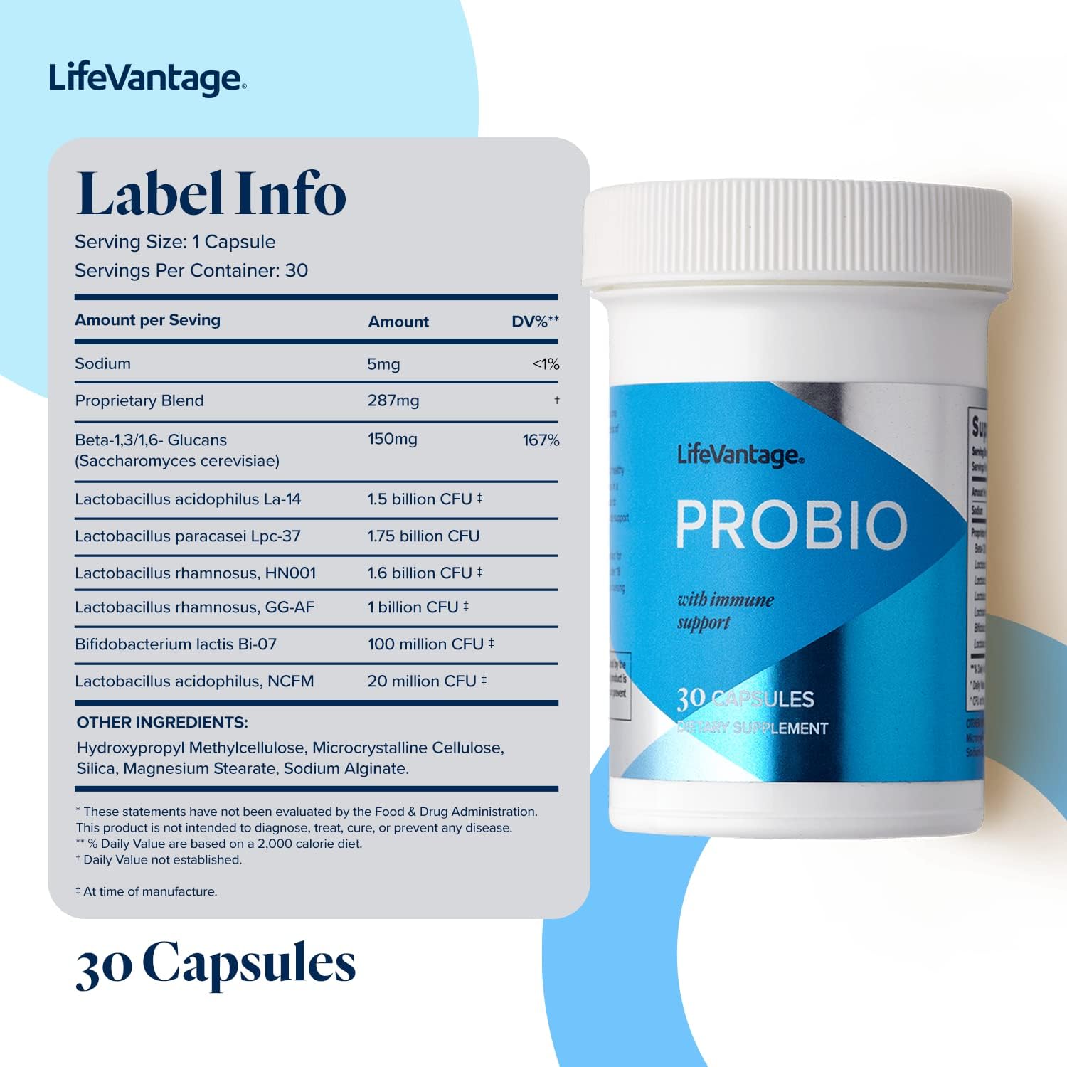 LifeVantage ProBio – Probióticos para la salud digestiva con apoyo ...