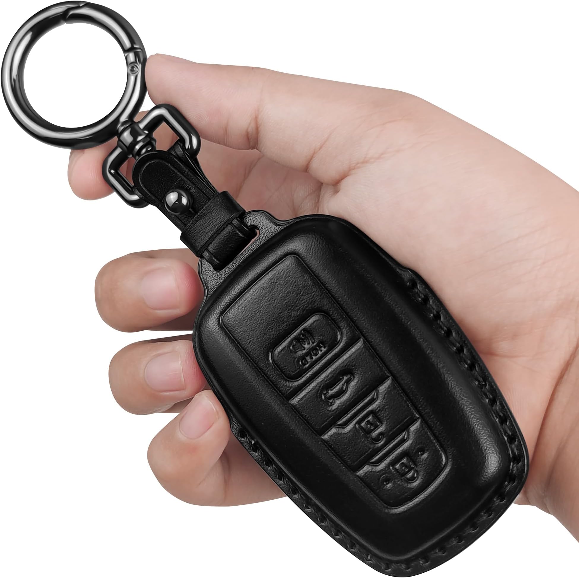Amazon.com: Tukellen for Toyota Key Fob Cover Genuine Leather With ...