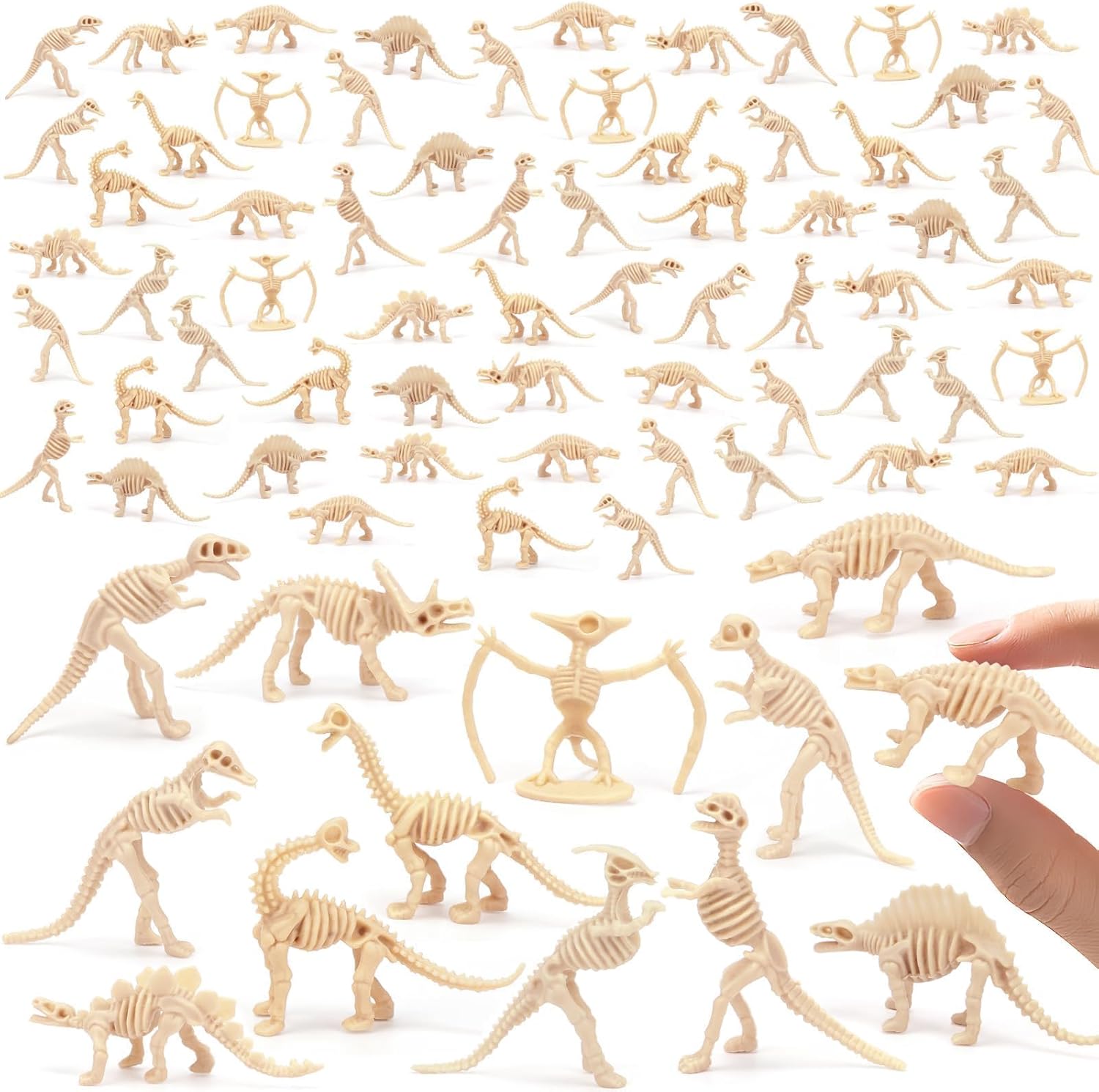 Amazon.com: SAYAYA 120 Pieces 3.7 Inch Dinosaur Fossil Skeletons Mini ...