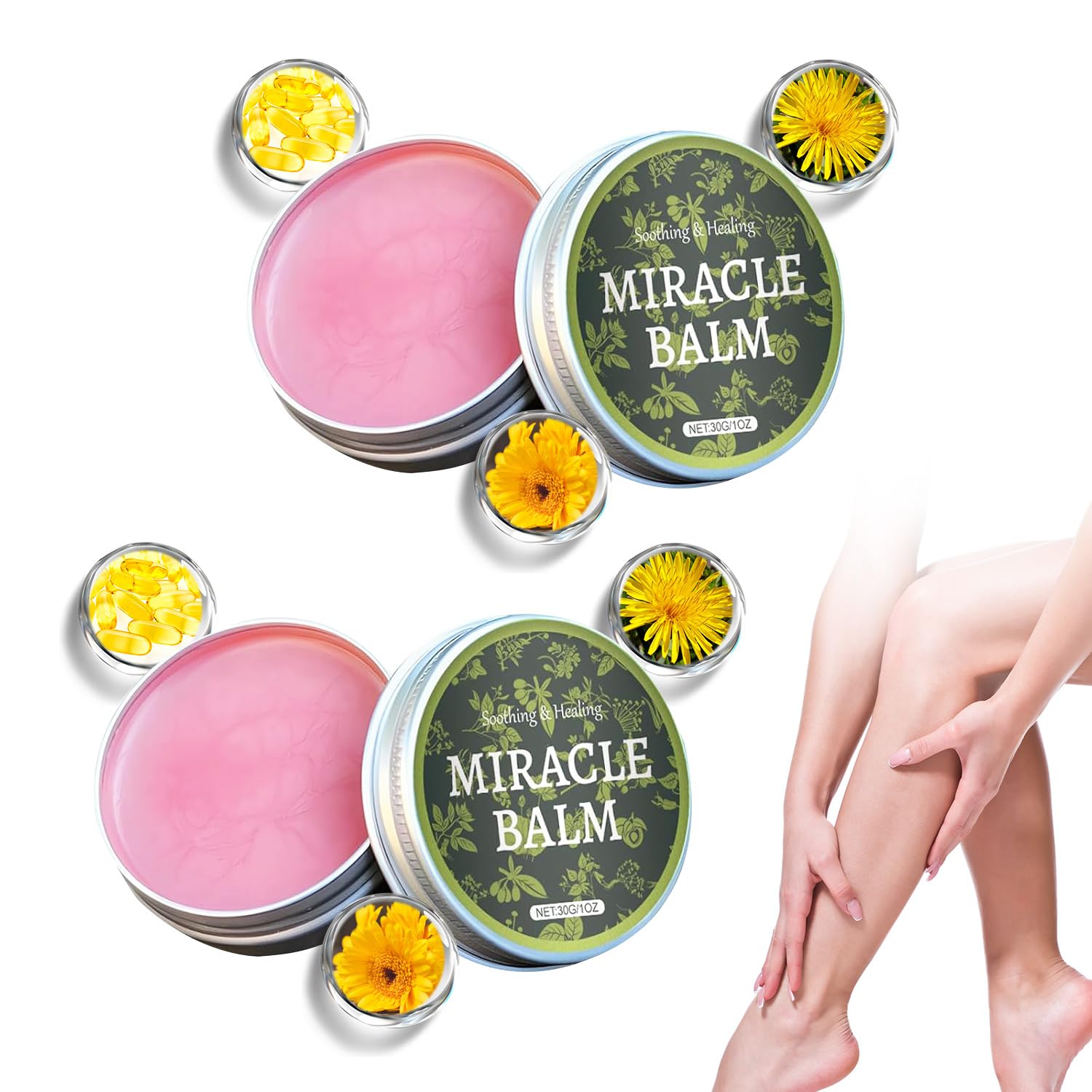 Amazon.com : Miracle Balm, Organic Miracle Balm,Soothing Cream for Back ...