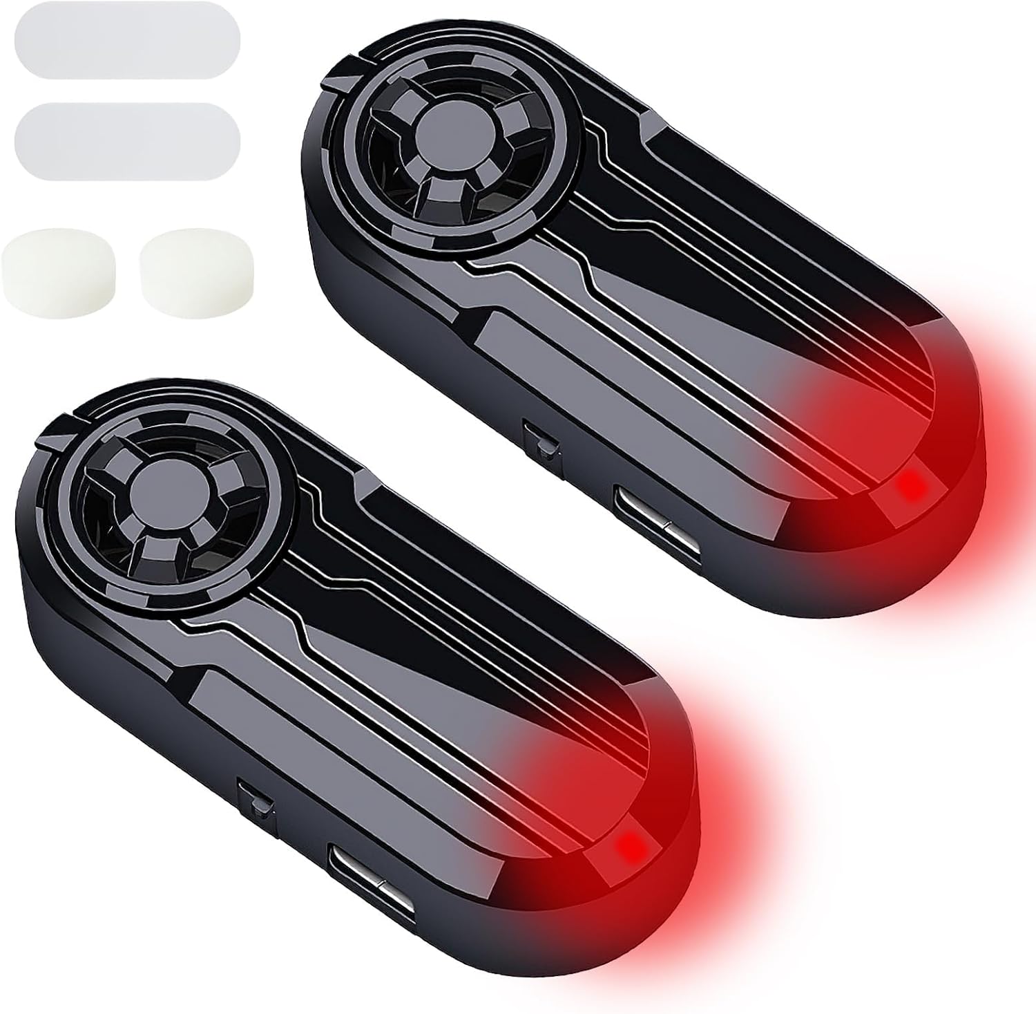 2PC Solar-Powered Fake Car Alarm Flashing Light Red LED Intelligent ...