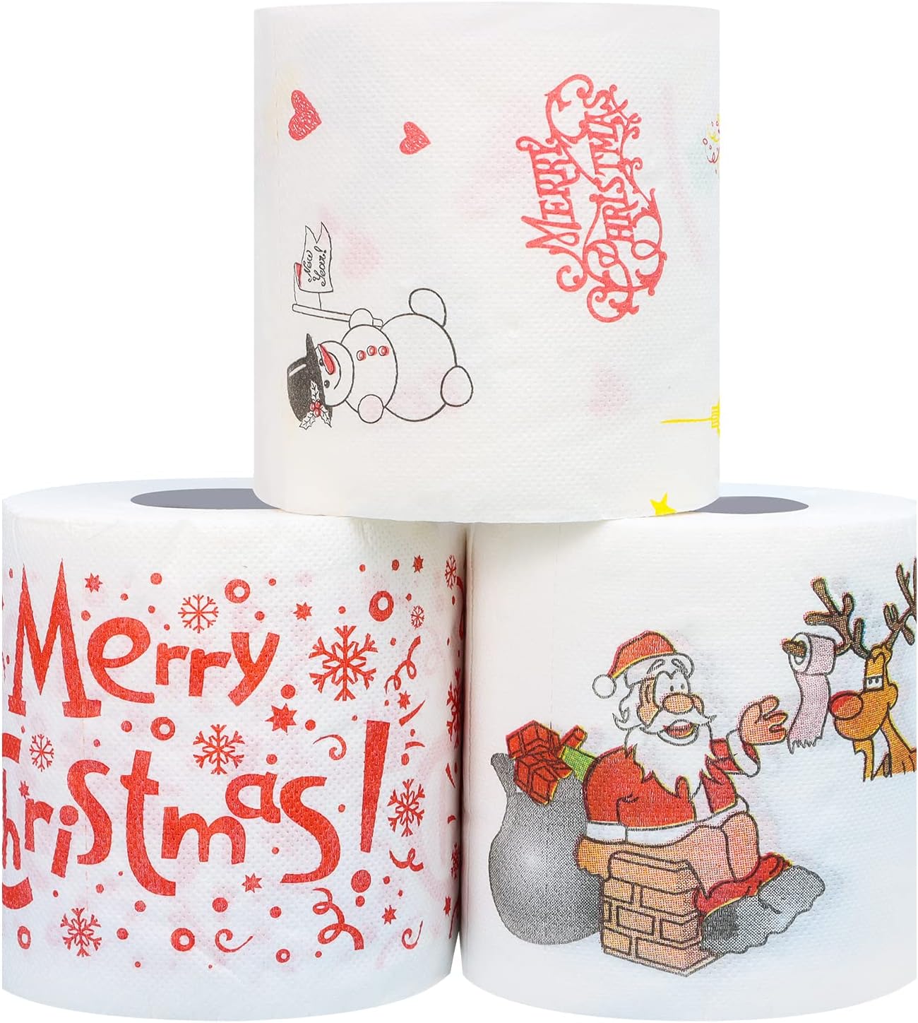 Amazon.com: SummitLink 2 Rolls of Merry Christmas Toilet Paper Tissue ...