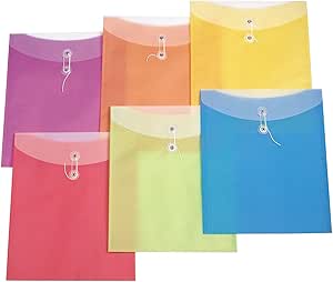 Amazon.com : Filexec Poly Envelope, Letter Size,Assorted (Pack of 6 ...