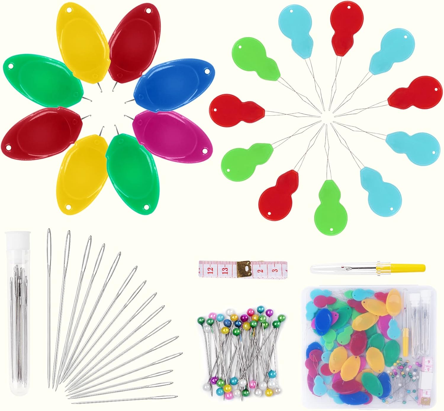 Amazon.com: ilauke Needle Threaders, 50pcs Self Threading Needles for ...