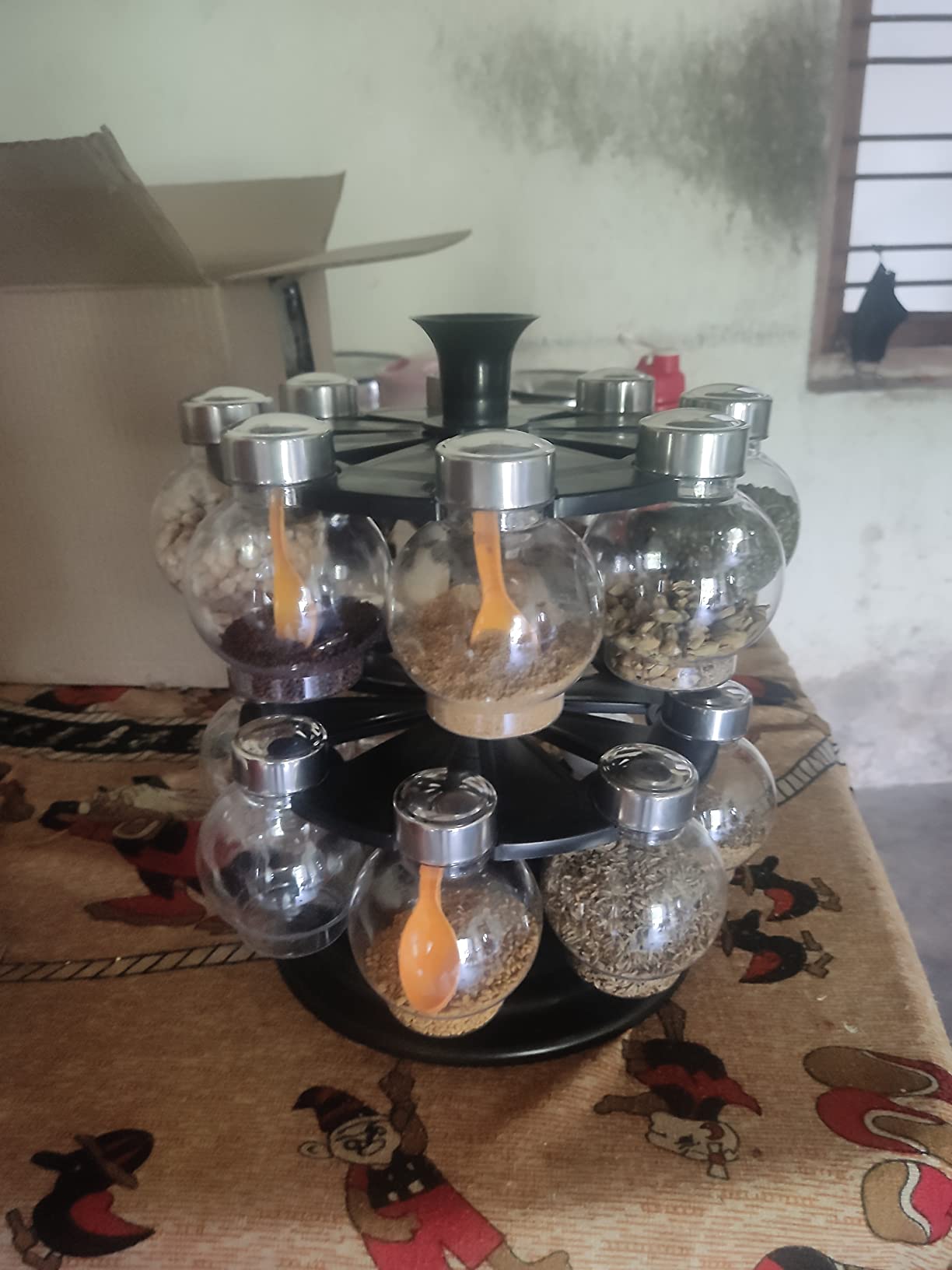 DM PLUS Multipurpose Plastic Big Revolving Spice Rack 16 in 1 / Masala ...