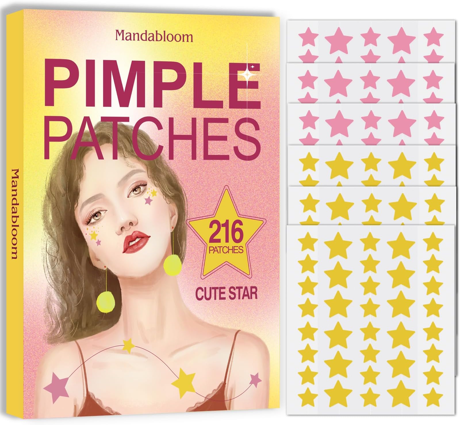 Amazon.com: Jefusst 112 Counts Star Acne Patches, Star Pimple Patch ...