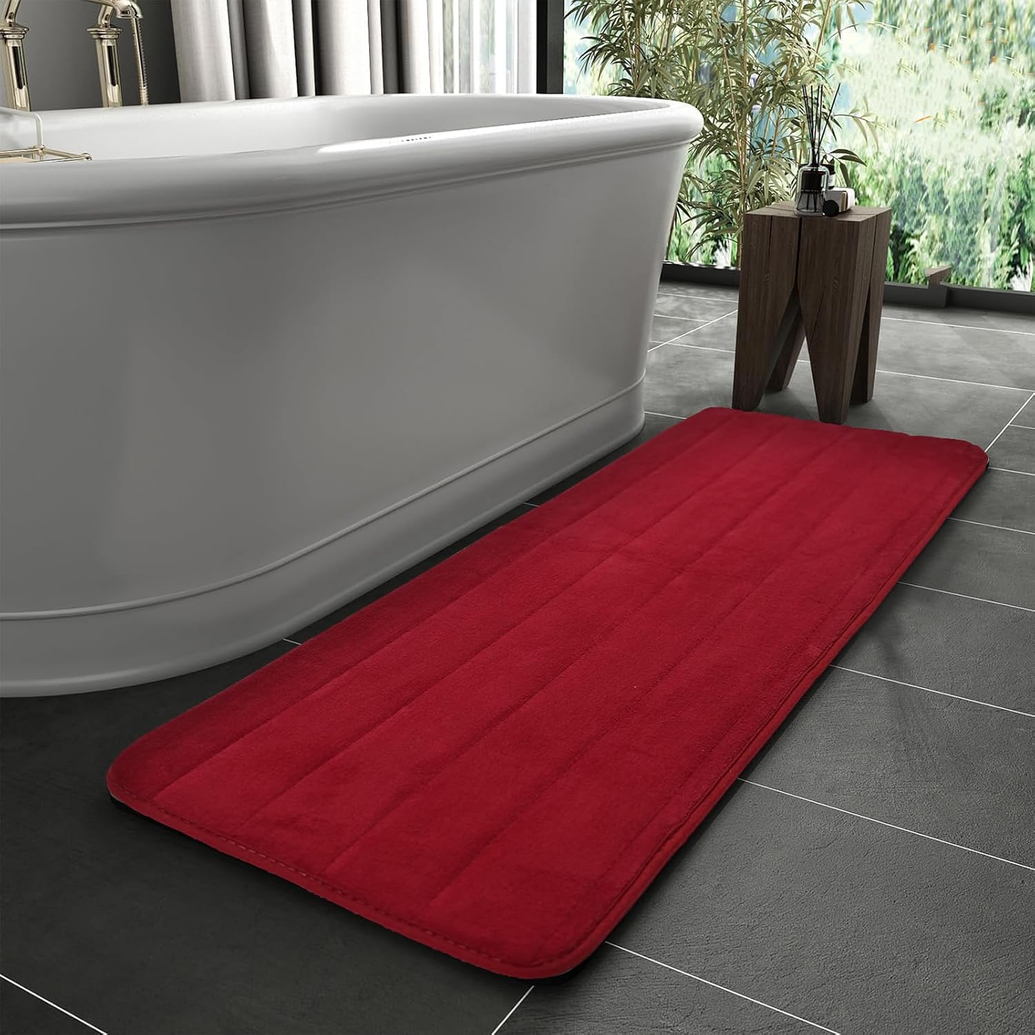 Amazon.com: Susuzi Memory Foam Bath Rug – Ultra-Plush 47"x16" Non-Slip ...