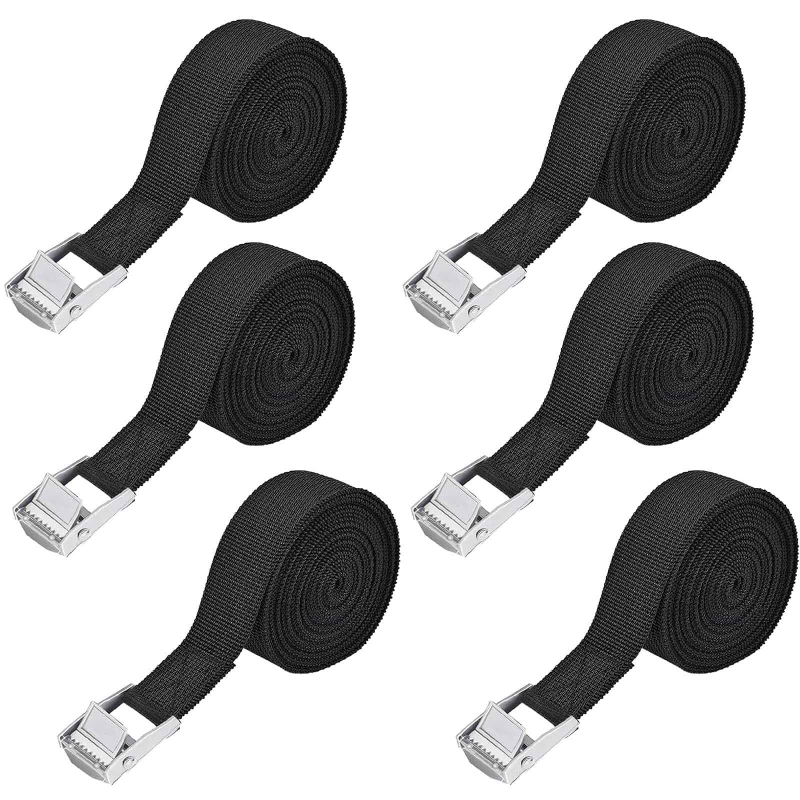 6Pcs Ratchet Tie Down Straps, 3mx25mm Heavy Duty Ratchet Belts ...