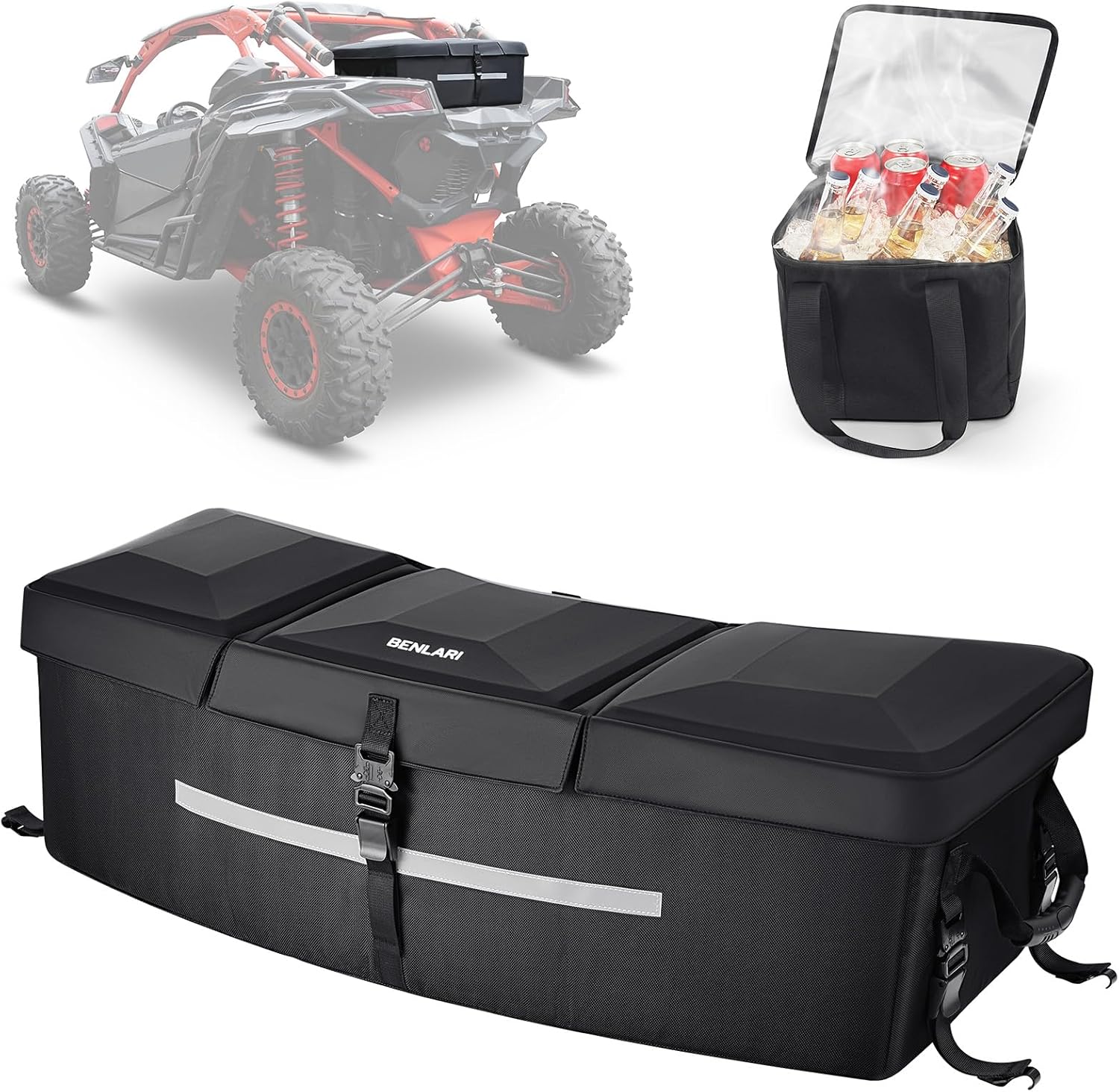 Amazon.com: Benlari ATV Cargo Bag X3 Storage Bag 53L Waterproof ATV Bed ...