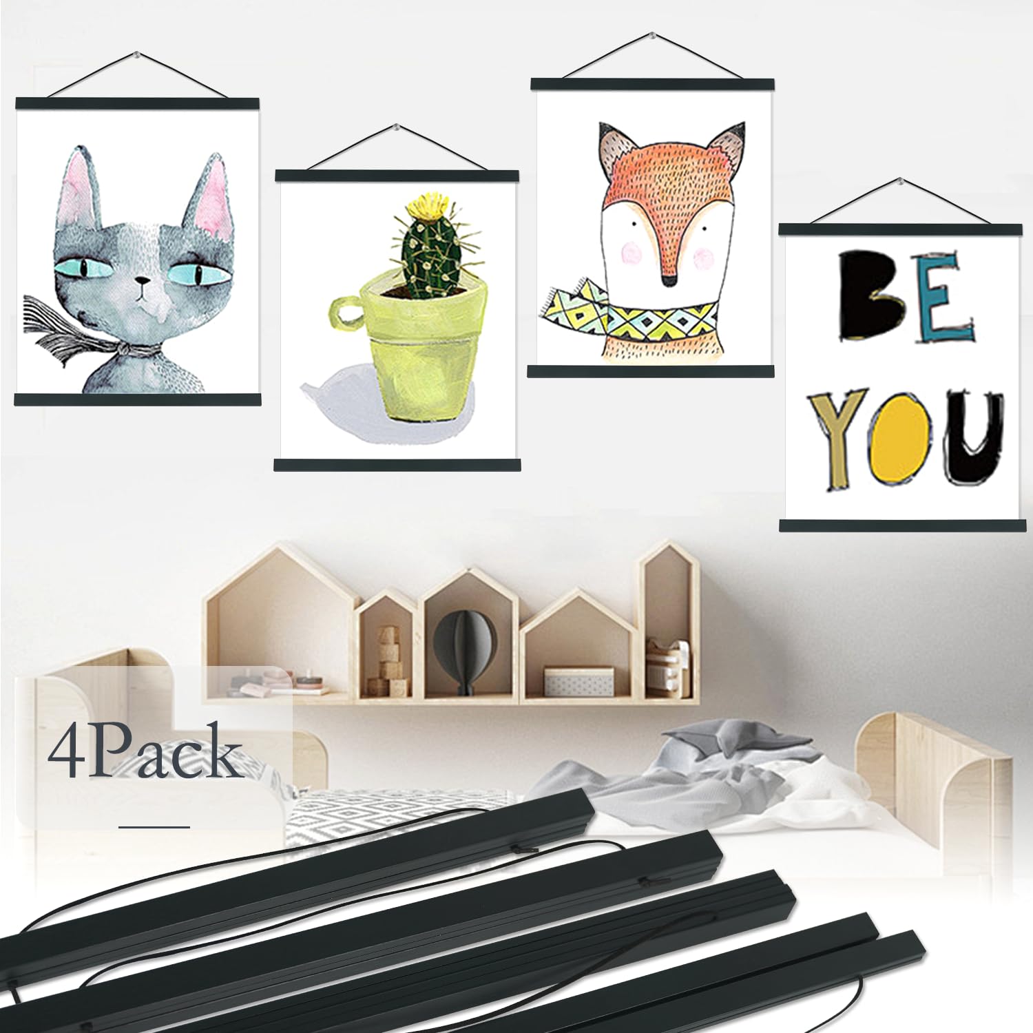 Snapklik.com : Artmag 4 Pack Magnetic Poster Hanger Frame, 14x17 14x20 ...