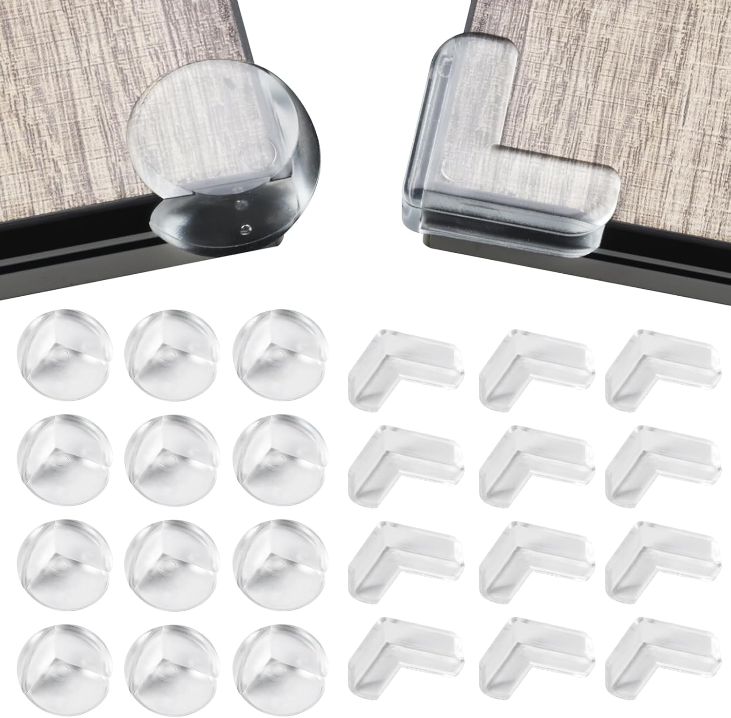 Table Corner Protectors for Kids, 24 Corner Protectors for Baby Safety ...