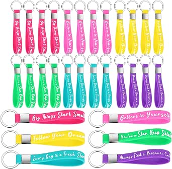 XINDY Inspirational Keychains Bulk, End of Year Class Gifts for 30 ...
