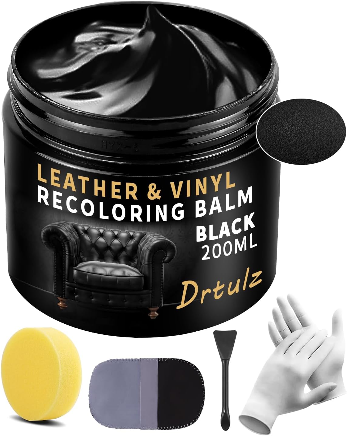 Amazon.com: Black Leather Recoloring Balm, Leather Color Restorer ...