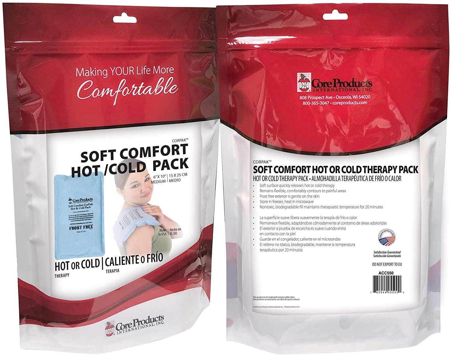 CorPak Soft Comfort Frost-Free Hot/Cold Pack's for Superior Relief ...