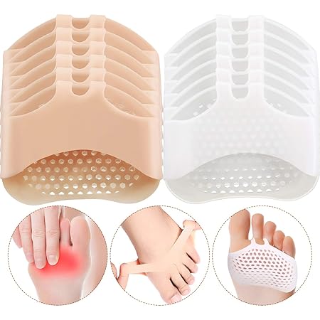 Amazon.com: 6 Pairs Silicone Forefoot Pad Metatarsal Pads Ball of Foot ...