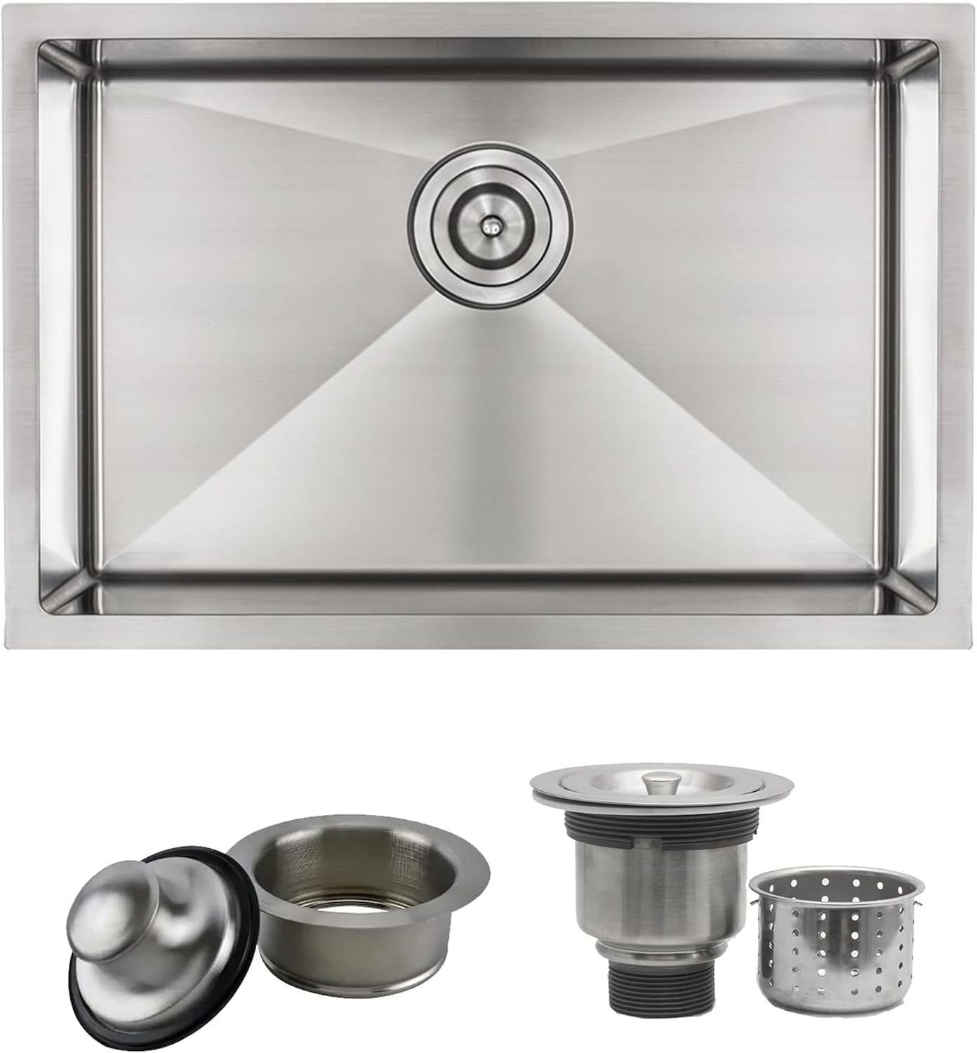 Strictly Sinks 27 Inch Stainless Steel Undermount Kitchen Sink – 16 ...