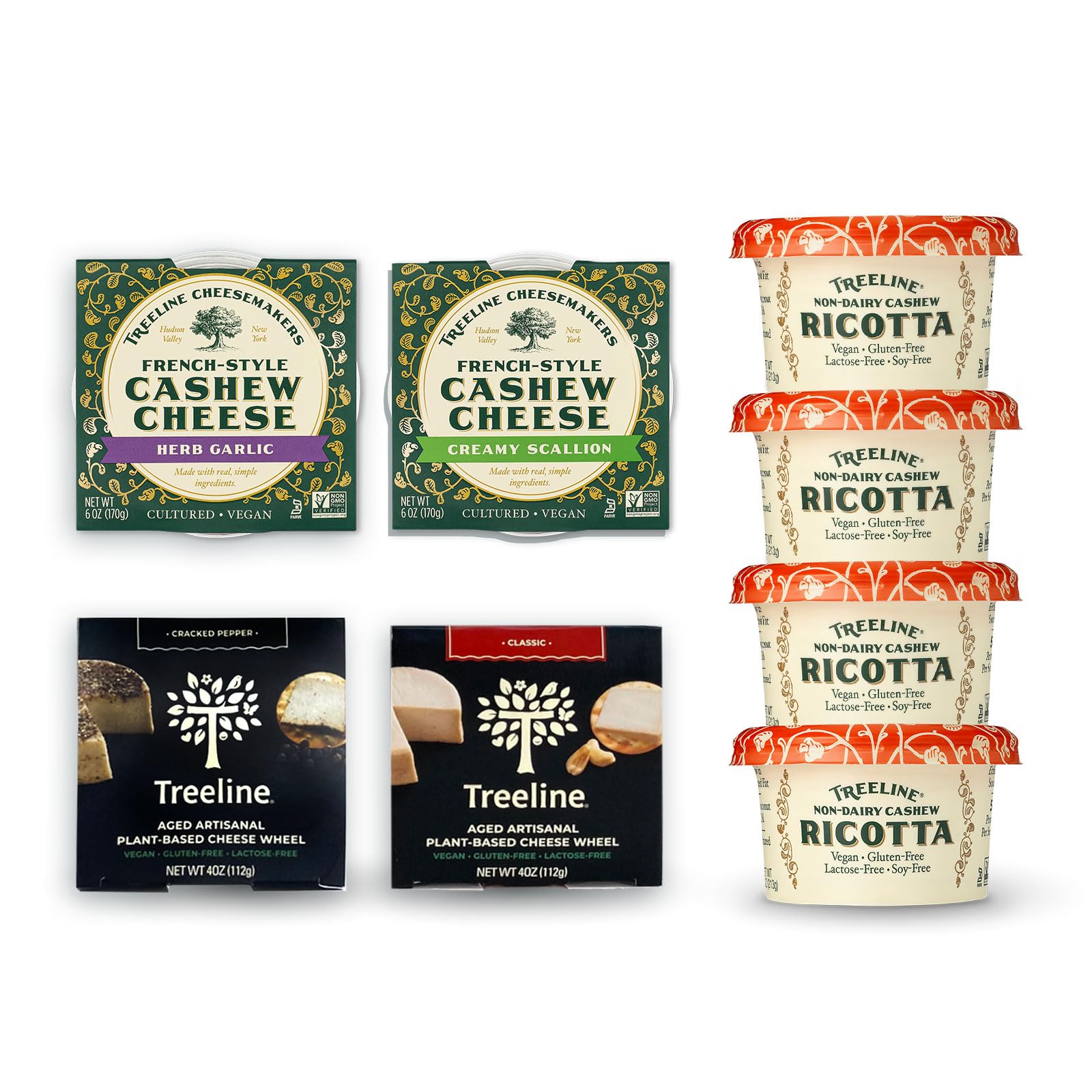 Amazon.com: Treeline Cheese - Vegan Cheese Assortment - Ricotta, Herb ...