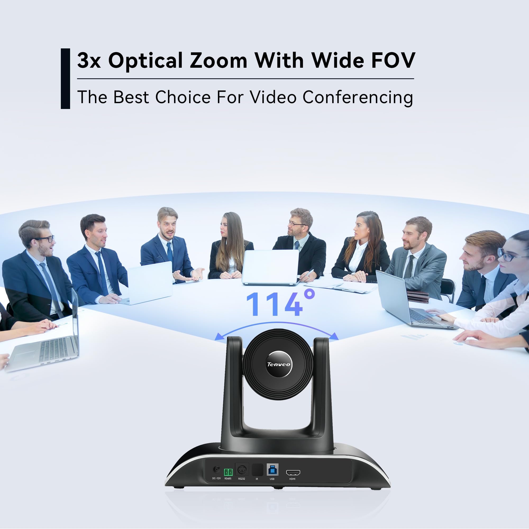 Snapklik.com : Tenveo All-in-One Conference System 3X Optical Zoom PTZ ...