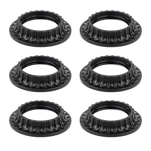 6pcs Light Socket Shade Rings, 1-3/8 Inches Thread Diameter Lamp Shade ...