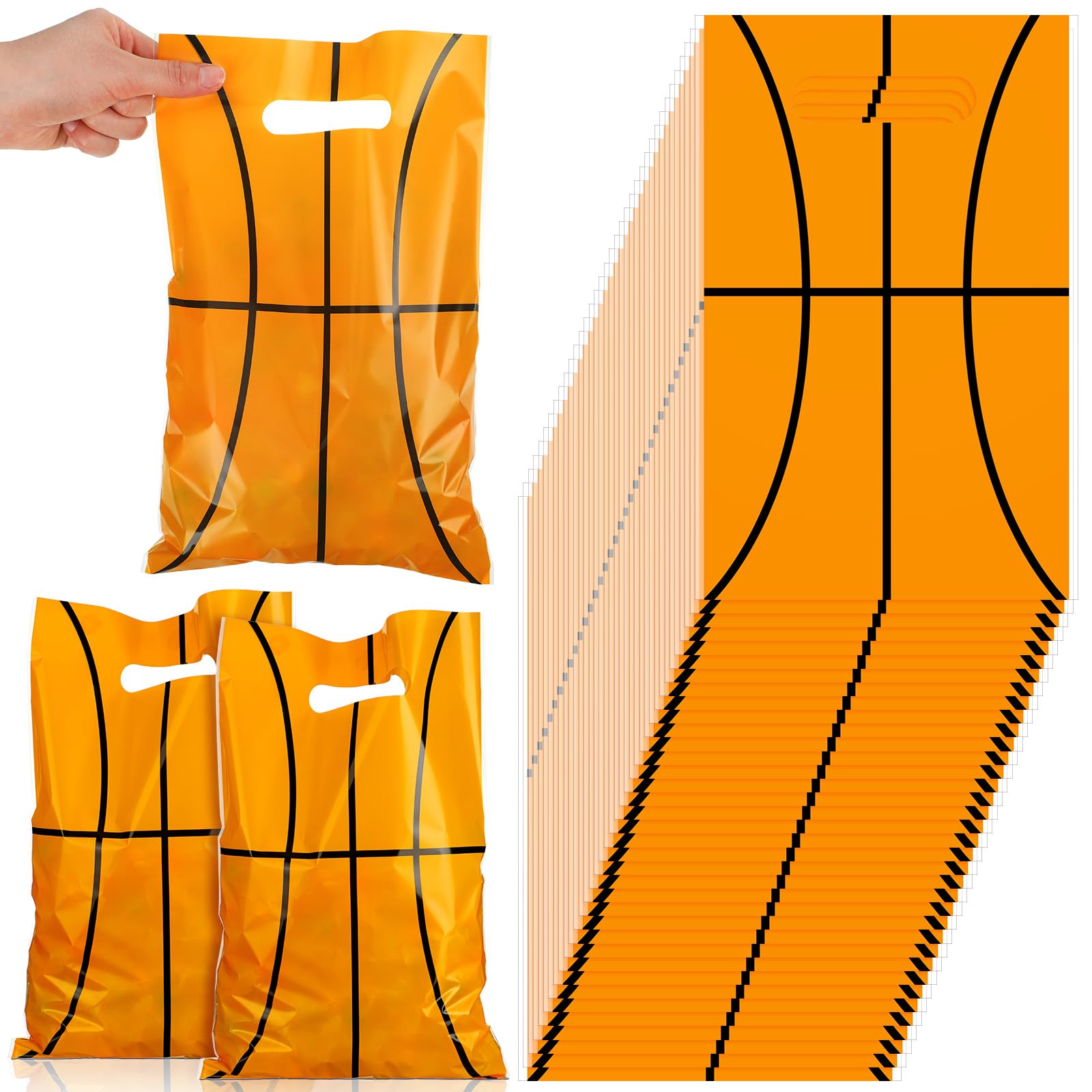 Amazon.com: Sinmoe 50 Pcs Basketball Goodie Bags Basketball Treat Candy ...