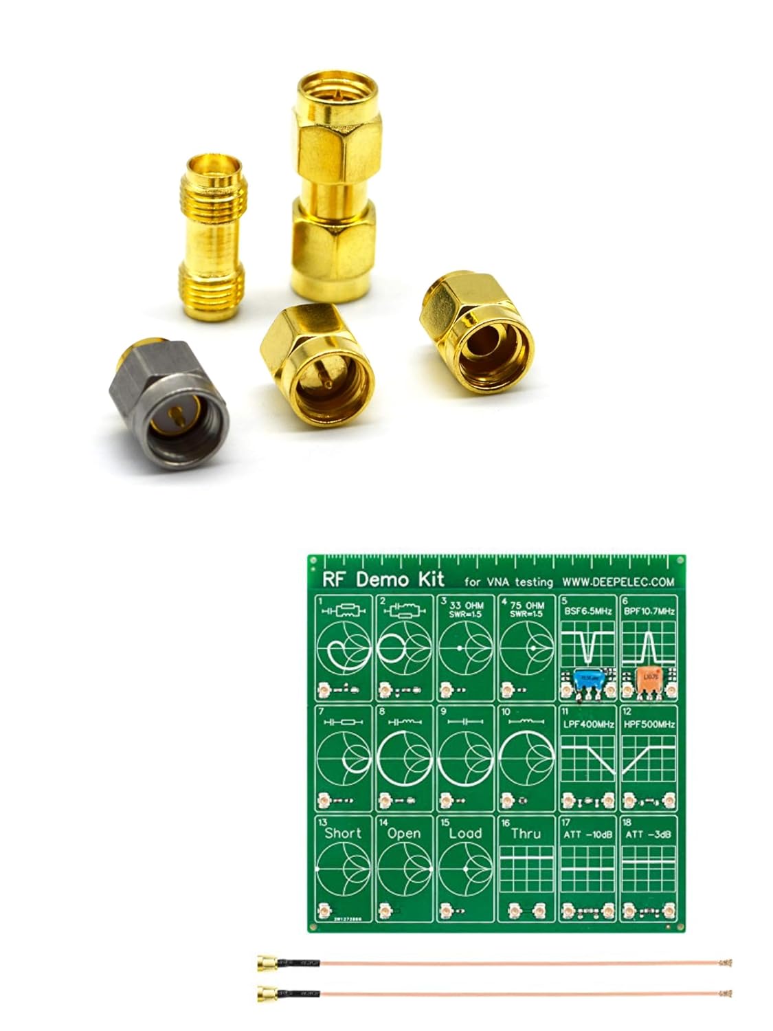 Amazon.com: AURSINC SMA Calibration Kit for NanoVNA&NanoVNA RF Tester ...