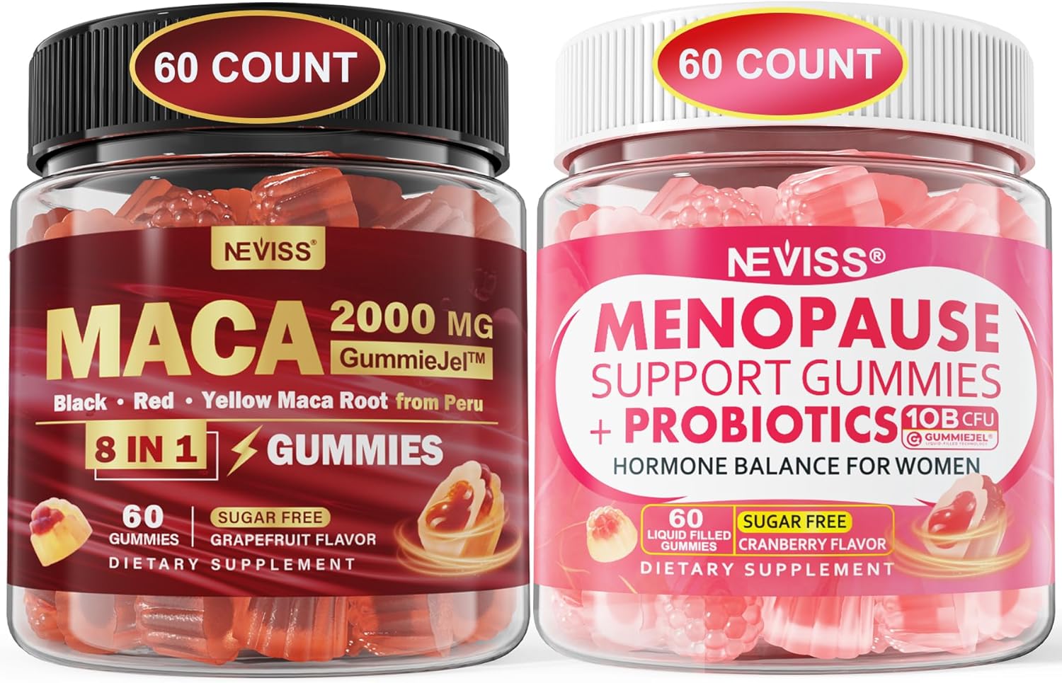 Amazon.com: NEVISS Sugar Free Maca Root Filled Gummies 2000mg ...