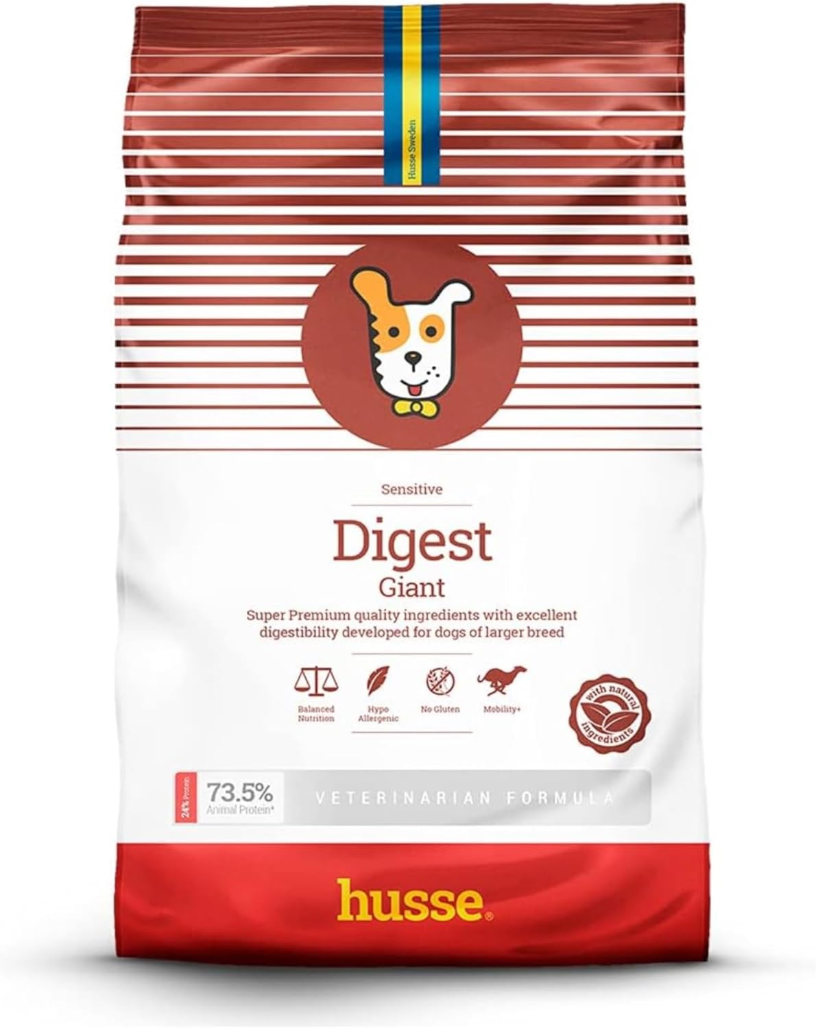 Husse Sensitive Digest Giant Dry Dog Food, Lamb & Rice, Human-Grade ...