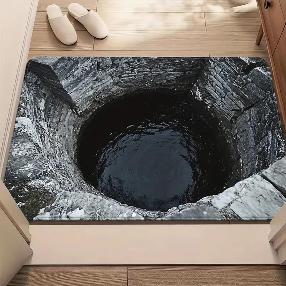 Amazon.com: Optical Illusion Rug — Dog Gets Scared of 3D Hole Carpet ...