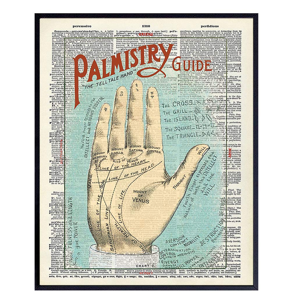 Amazon.com: Vintage Palmistry Upcycled Dictionary Wall Art Decor ...