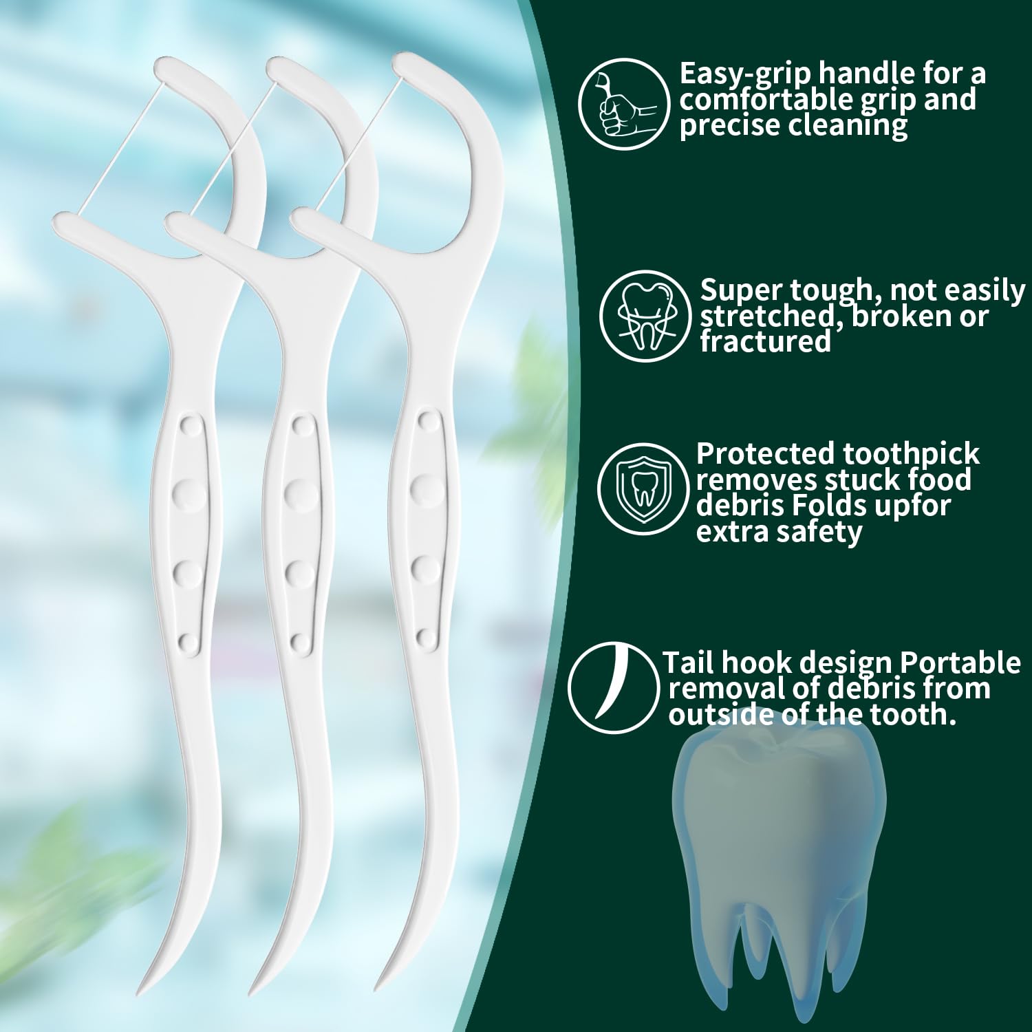 Snapklik.com : Dental Flossers For Adults,Floss Picks - Perfect For ...