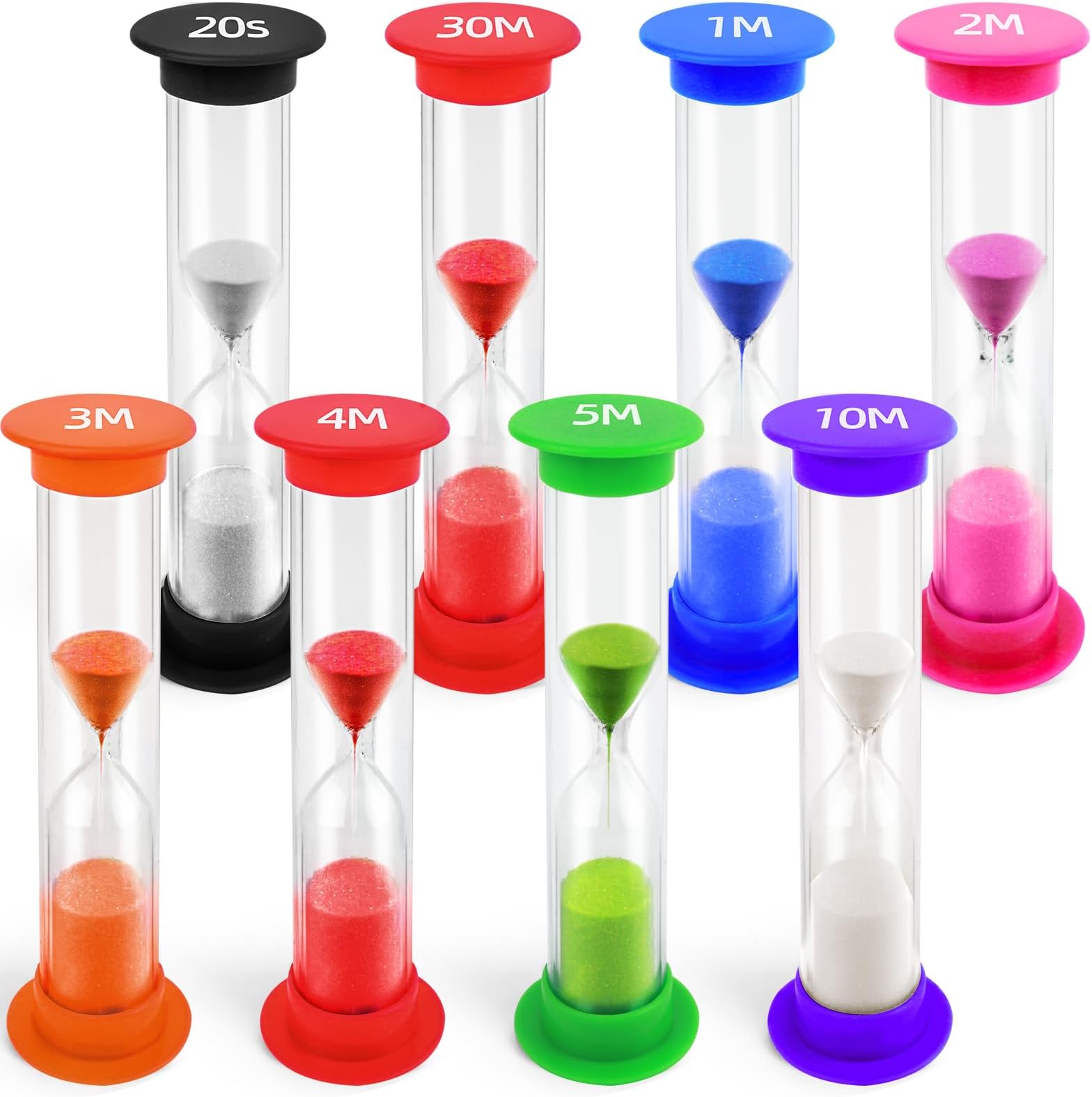 Amazon.com: TIHOOD 24PCS Sand Timer Assortment Plastic Sand Clock Timer ...