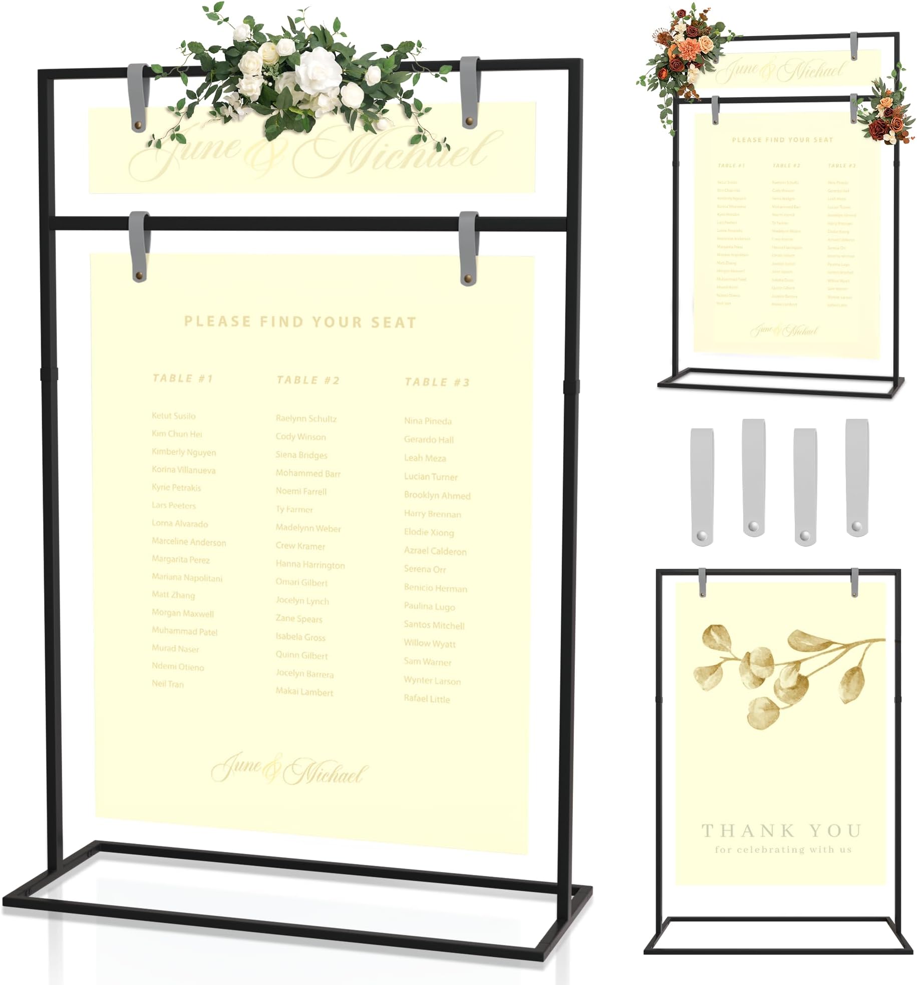 Amazon.com: LuvLuxe Welcome Sign Stand - Metal Poster Holder Stand with ...