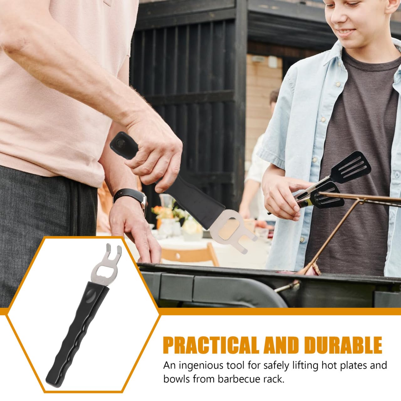 Snapklik.com : Grill Grate Lifter Gripper, Cast Iron Grid Lifter, Grill ...