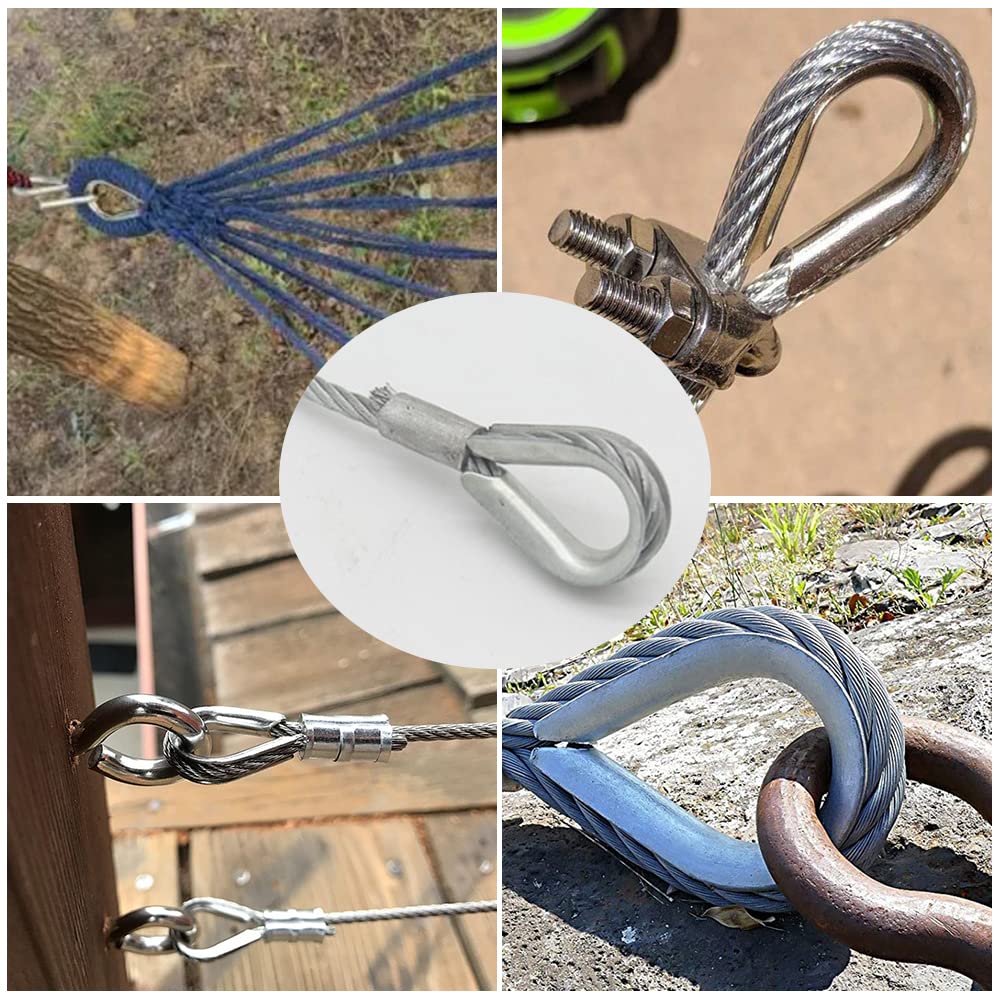 Snapklik.com : 4Pcs 1/2" Wire Rope Chain Thimble For Boat Rigging ...