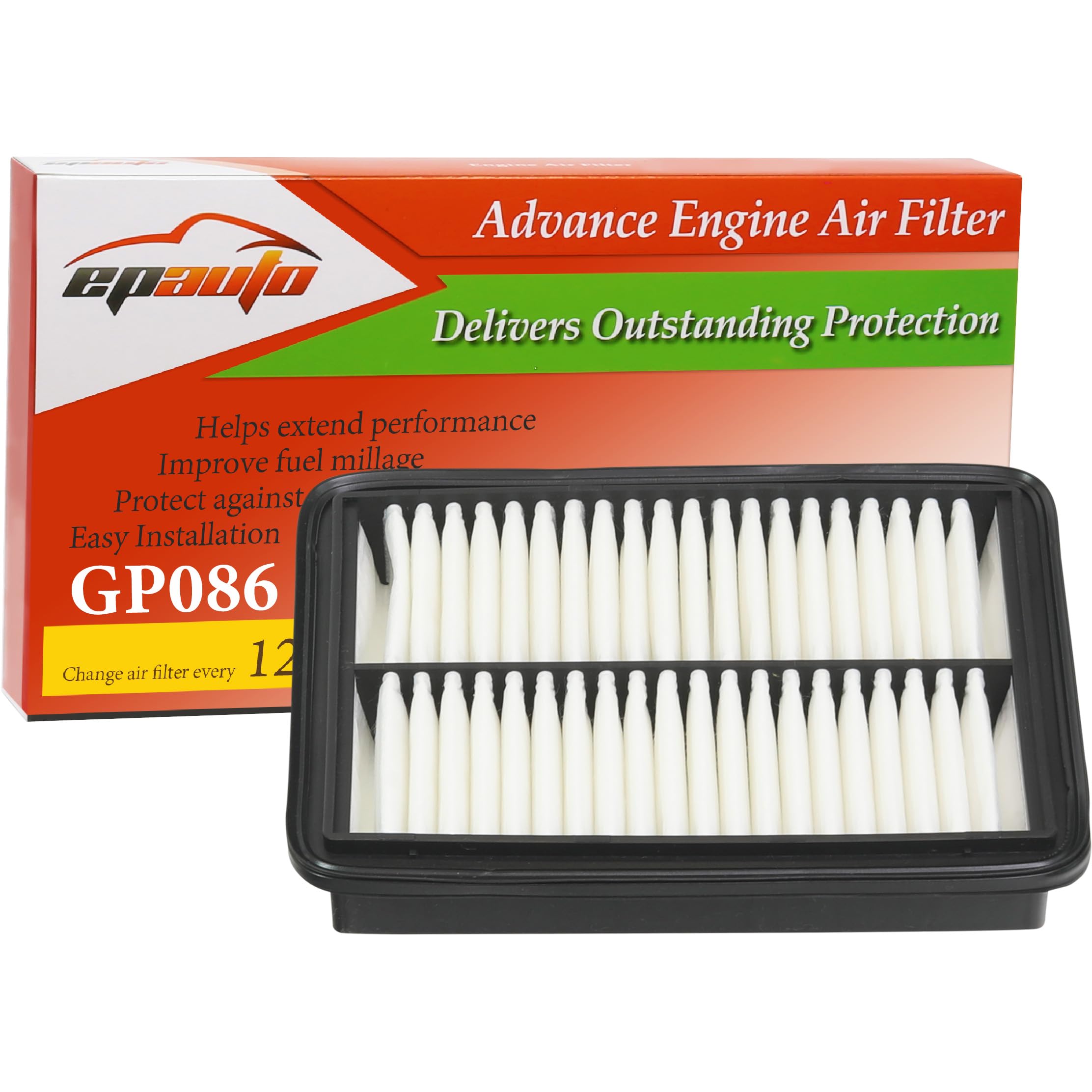 Amazon.com: EPAuto Panel Air Filter GP086 (CA12086) Replacement for ...