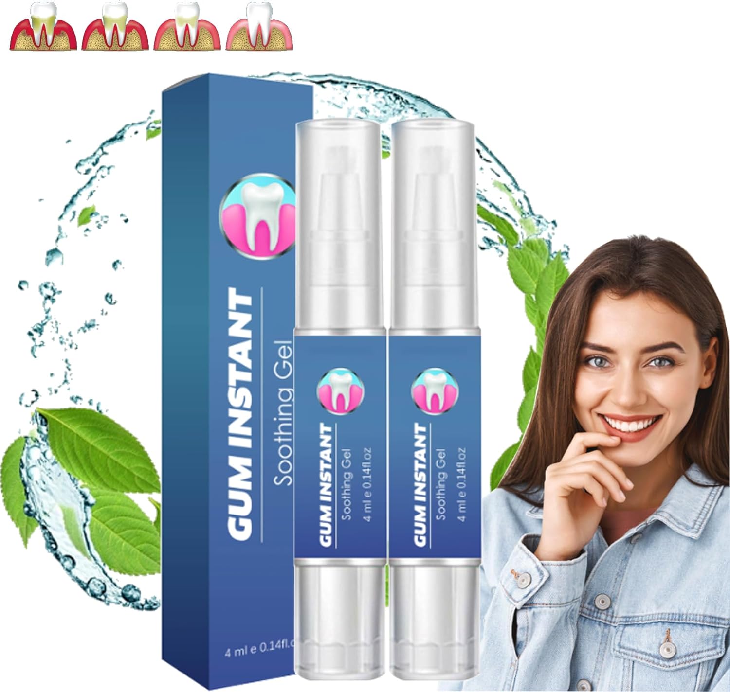 Amazon.com: Gum Instant Treatment Gel 4 毫升牙齦療法凝膠、牙齦疾病治療、退縮牙齦治療、牙齒美白筆、輕鬆 ...