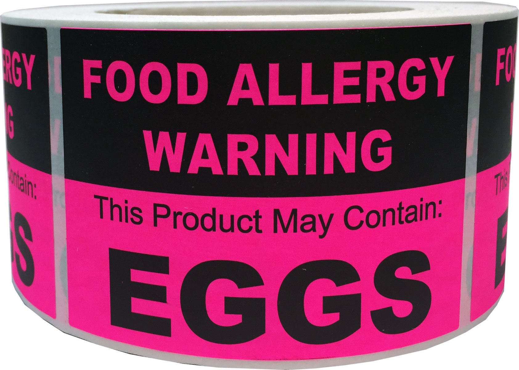 Amazon.com : Food Allergy Warning Labels This Product May Contain Eggs ...