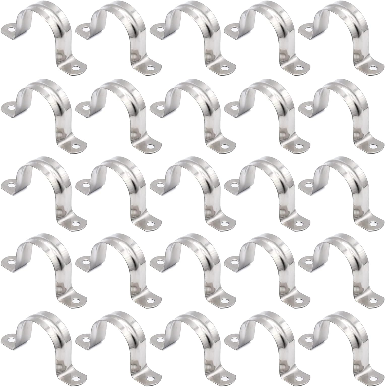 qxayxa U-Rohrschellen, 90 Stk Edelstahl U-förmige Rohrschellen ...