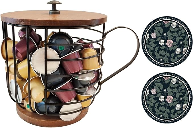 Amazon.com: Coffee Pod Holder,Coffee Pod Organizer-Large Capacity K Cup ...