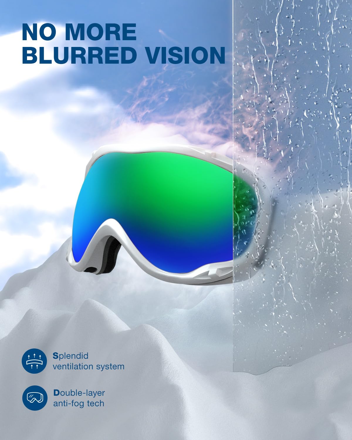 Snapklik.com : Lagopus Ski Snowboard Goggles UV Protection Anti Fog ...