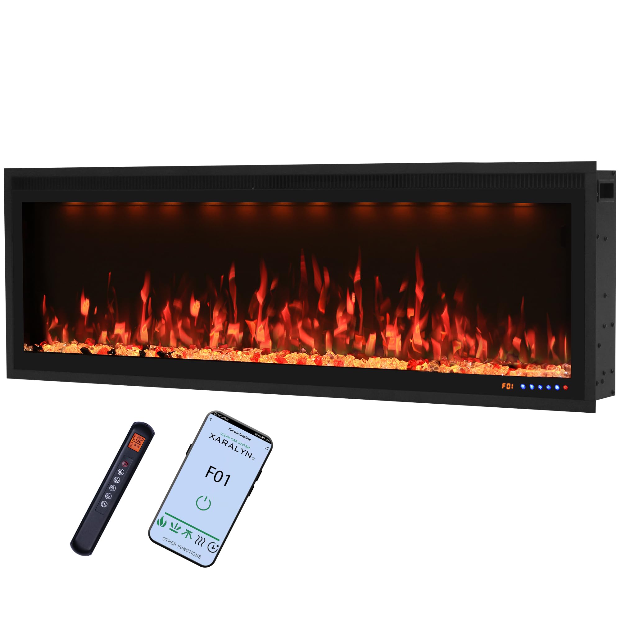 Amazon.com: Valuxhome 50 inch Ultra-Thin Electric Fireplace Inserts ...