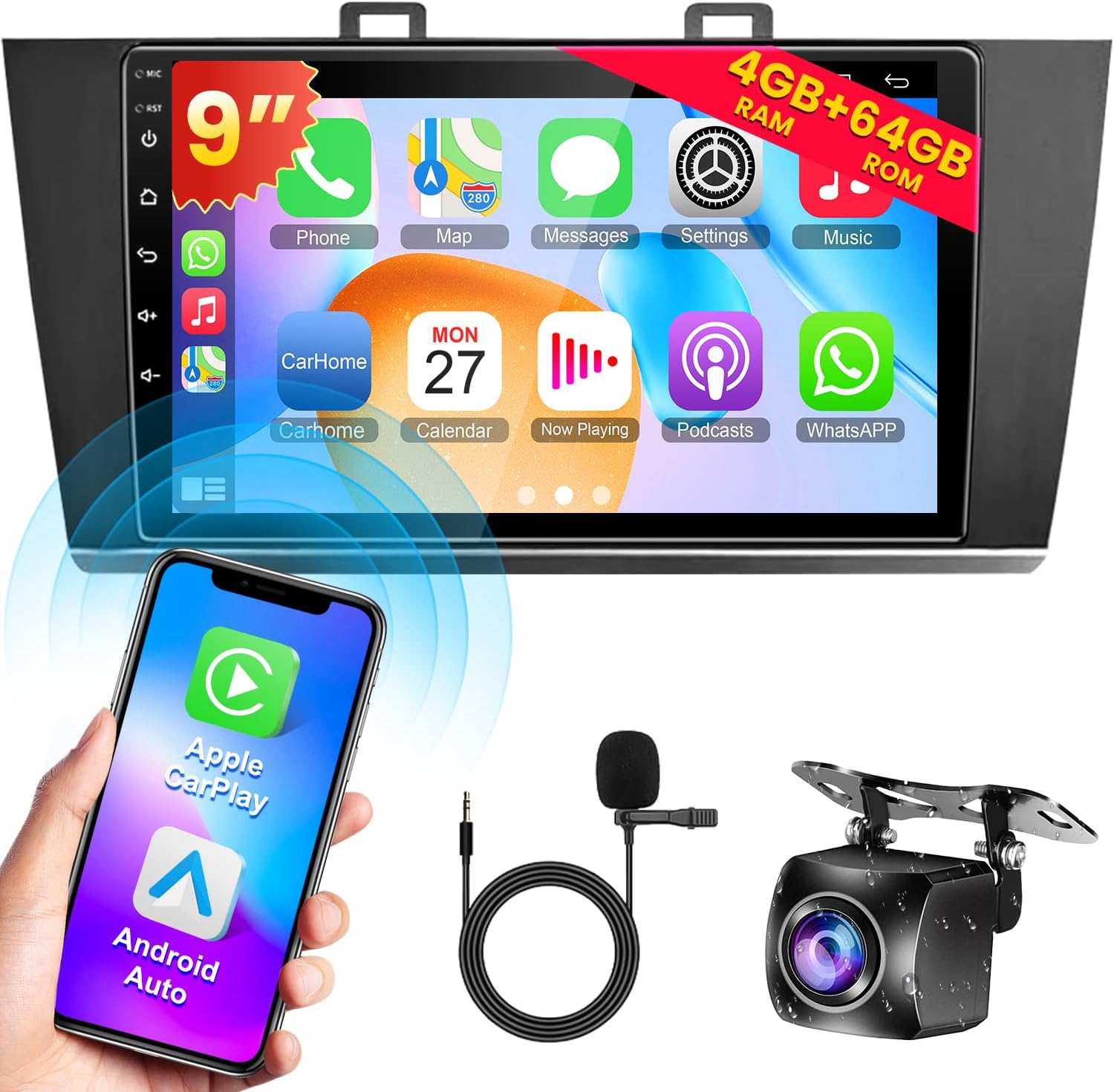 Amazon.com: [4G+64G] Android 13 Car Radio for Subaru Legacy Outback ...