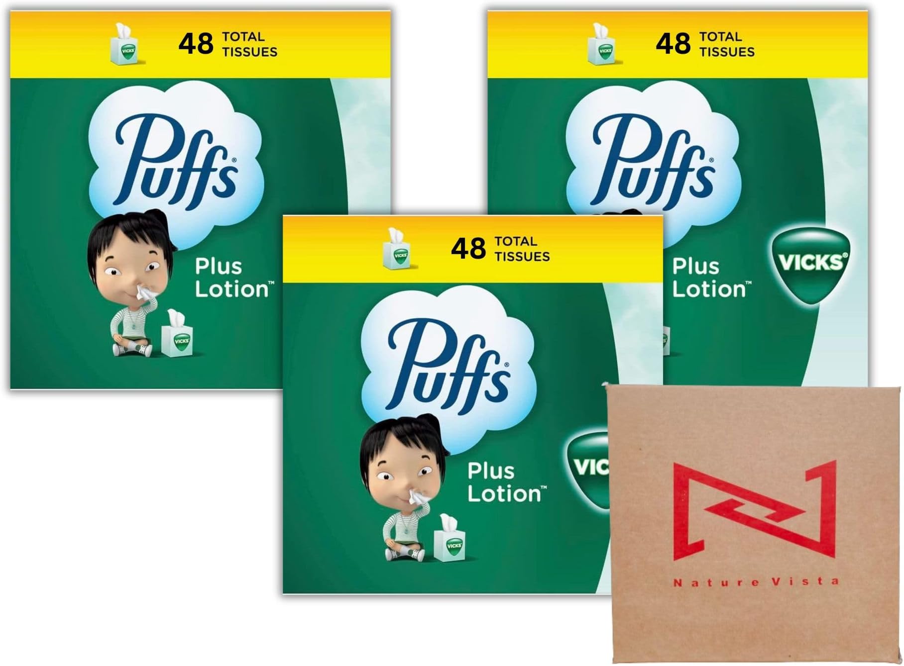 Amazon.com: Puffs Plus Lotion Facial Tissues with scent of Vicks - 48 ...