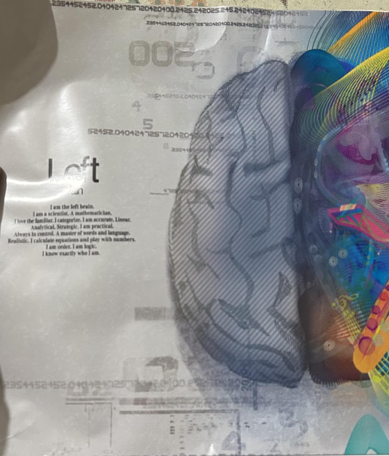 Skin Poster Left and Right Brain Theme Vinyl Laptop 3M Skin Sticker ...