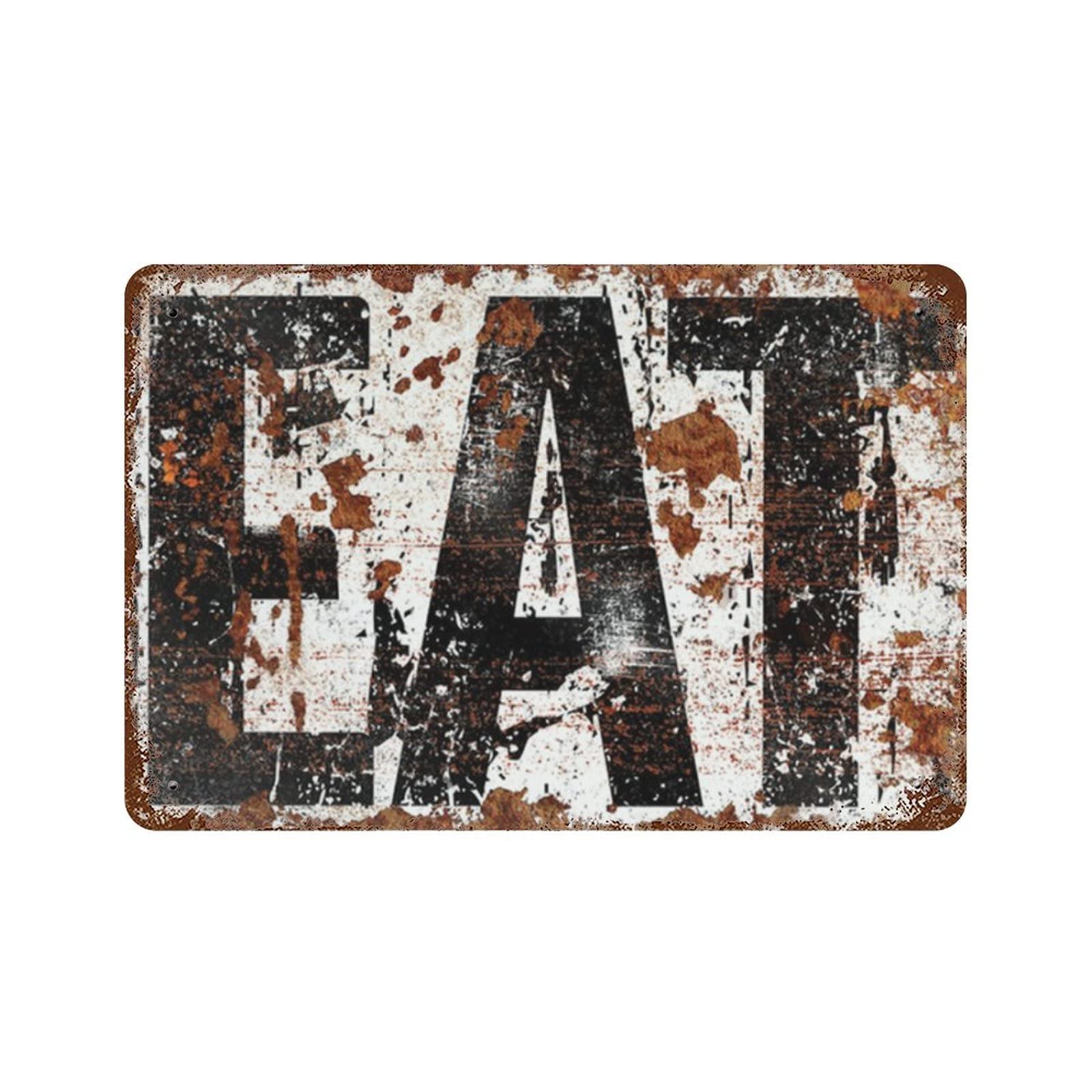 Amazon.com: Metal EAT Kitchen Sign Decoration Gift Farmhouse Industrial ...
