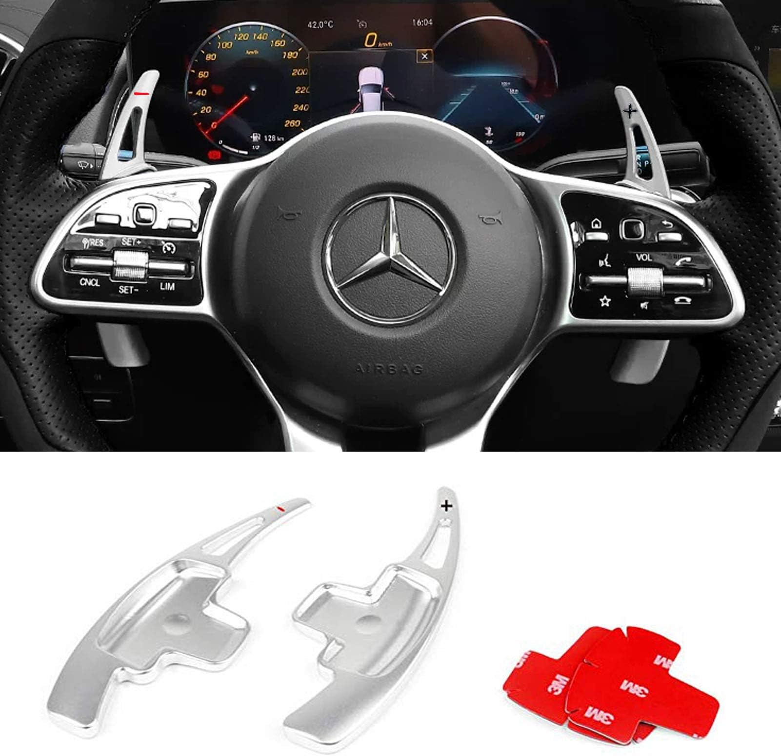 Amazon.com: NYZAUTO Aluminum-Alloy Steering Wheel Paddle Shifter ...