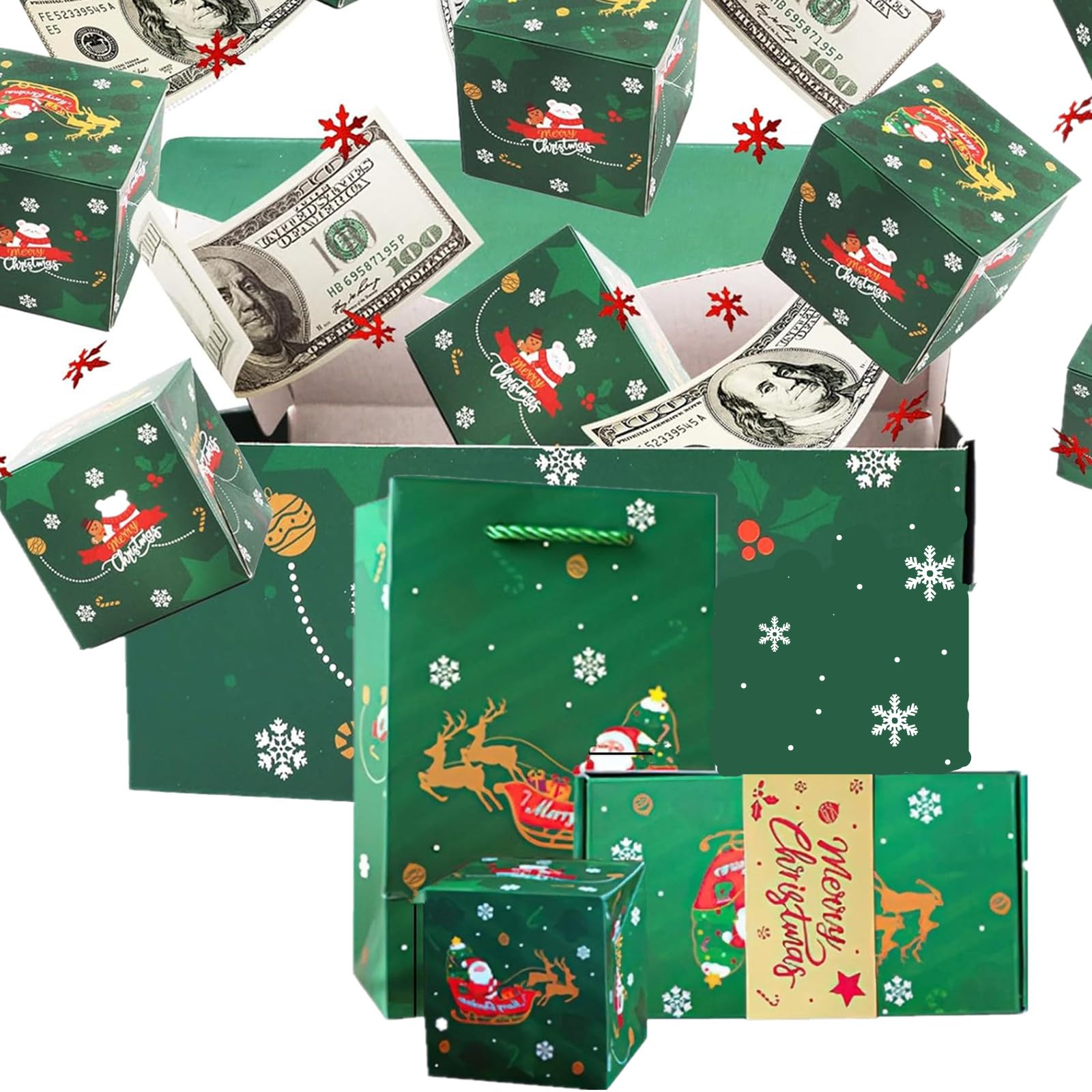 Amazon.com: Surprise Box Gift Box for Money, Merry Christmas Surprise ...