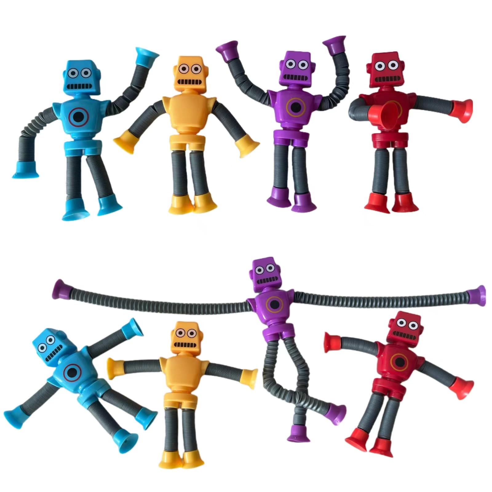Amazon.com: 8pcs Suction Robot Toy Coolest Pop Tubes Sensory Toys for ...