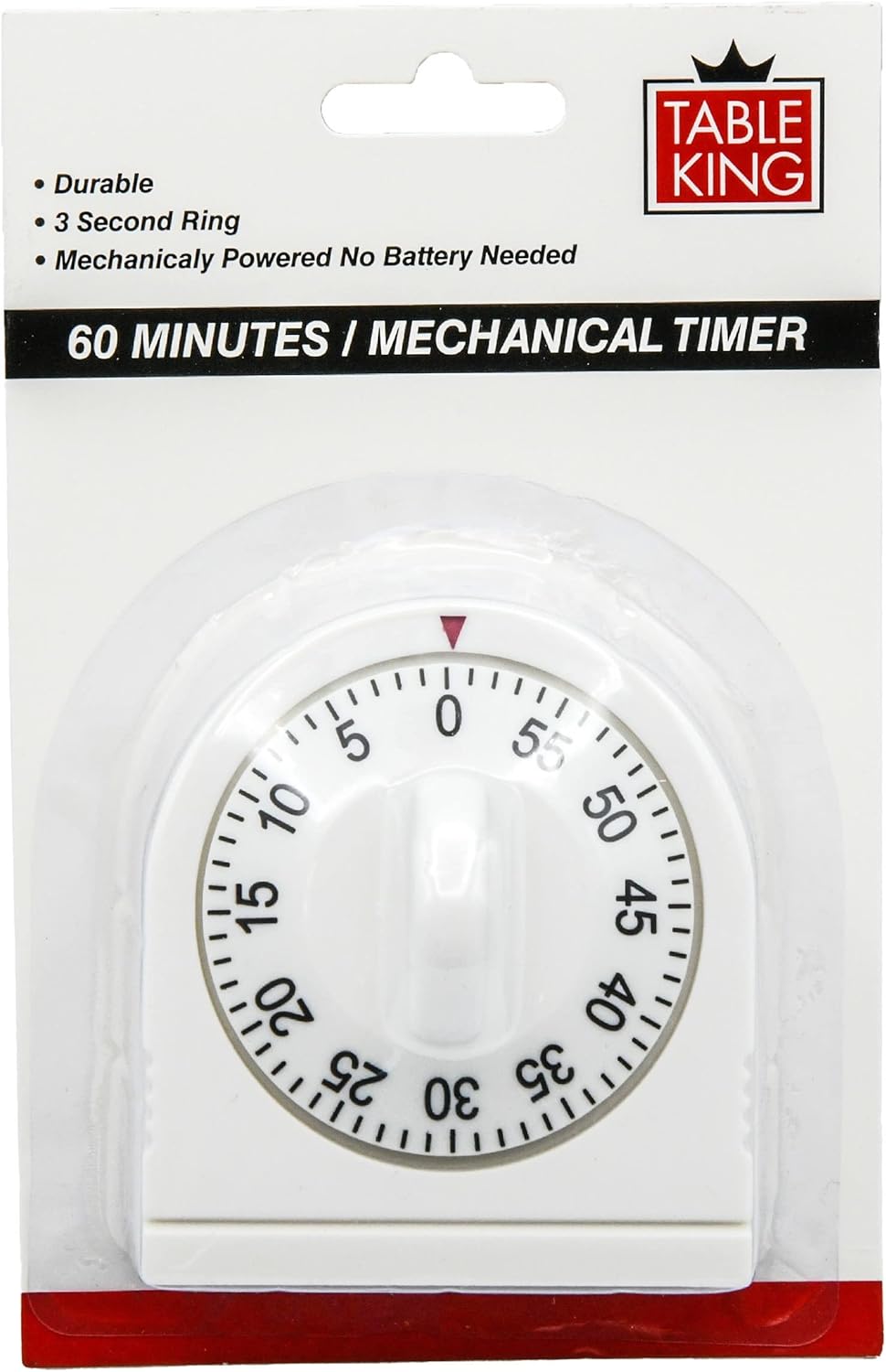 Amazon.com: Table King White Mechanical Timer with Black Markings 60 ...